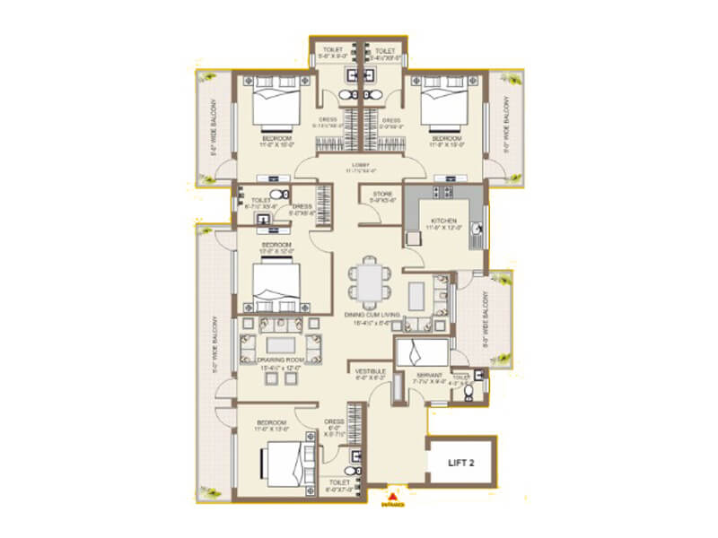 The Trust Floor Plan, Agra: Layouts, Sizes, Configurations