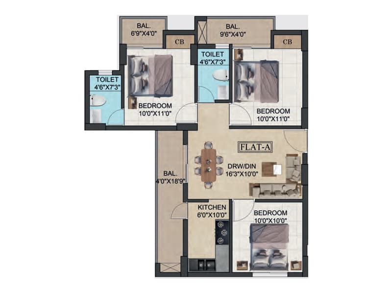 NK Palm Hills Floor Plan, Ranchi: Layouts, Sizes, Configurations