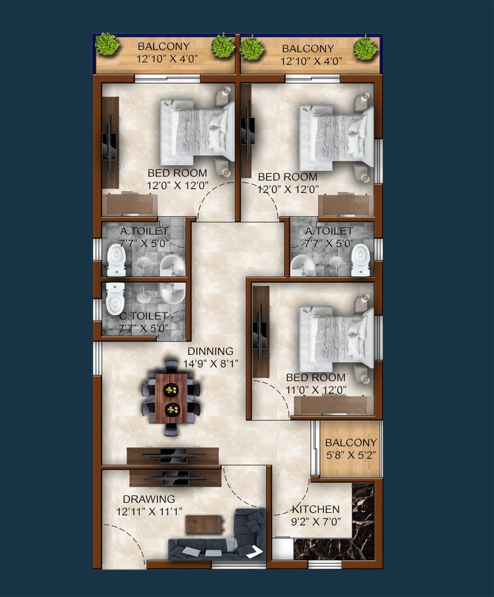 Blueprint Signature Floor Plan, Bhubaneswar: Layouts, Sizes, Configurations