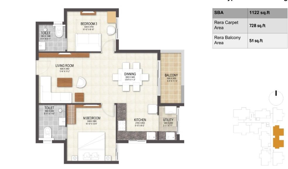 Cynosure Sunny Groves Floor Plan, Bangalore: Layouts, Sizes, Configurations