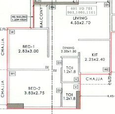 One Rachana Vista Floor Plan, Navi Mumbai: Layouts, Sizes, Configurations