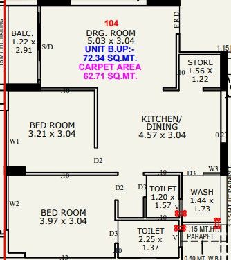 Eklingji Elysium Floor Plan, Ahmedabad: Layouts, Sizes, Configurations