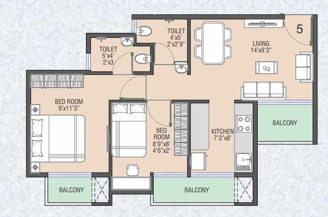 Divine Vista Harmony Floor Plan, Navi Mumbai: Layouts, Sizes ...