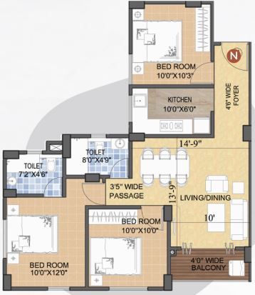Green Exotica Floor Plan, Siliguri: Layouts, Sizes, Configurations