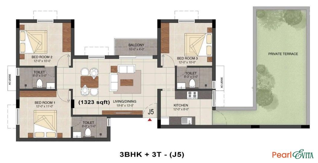 Pearl Evita Floor Plan, Chennai: Layouts, Sizes, Configurations