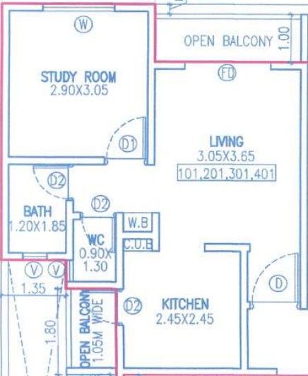 Parth Krutika Residency Floor Plan, Pune: Layouts, Sizes, Configurations