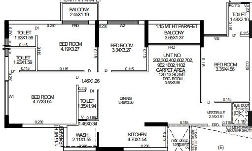 Ratnabhumi Mantrix Floor Plan, Ahmedabad: Layouts, Sizes, Configurations