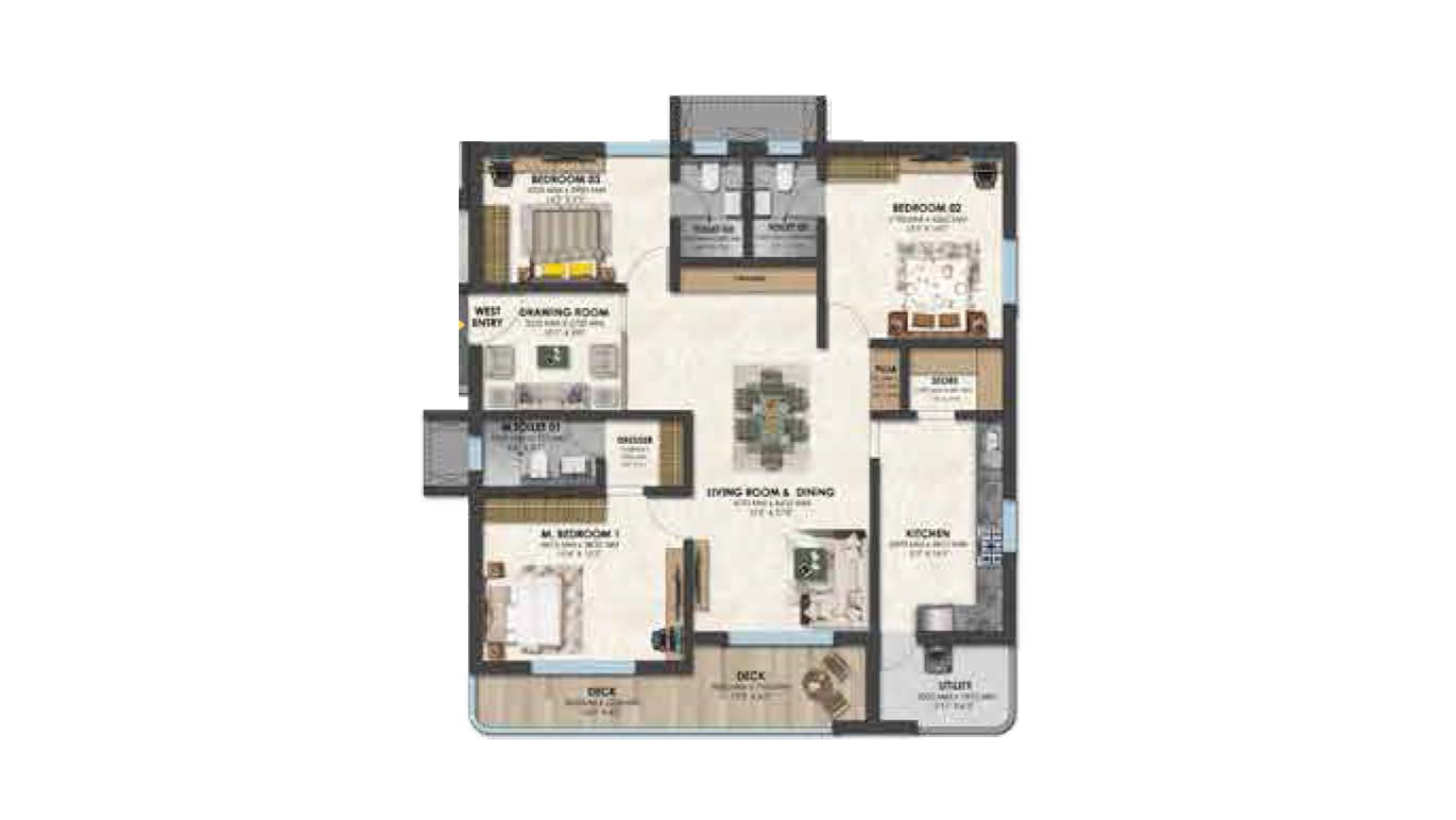 Raghava Nova Floor Plan, Hyderabad: Layouts, Sizes, Configurations
