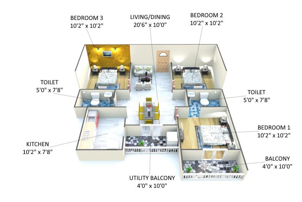 Confident Jade in Sarjapur Road, Bangalore: Price, Brochure, Floor Plan ...