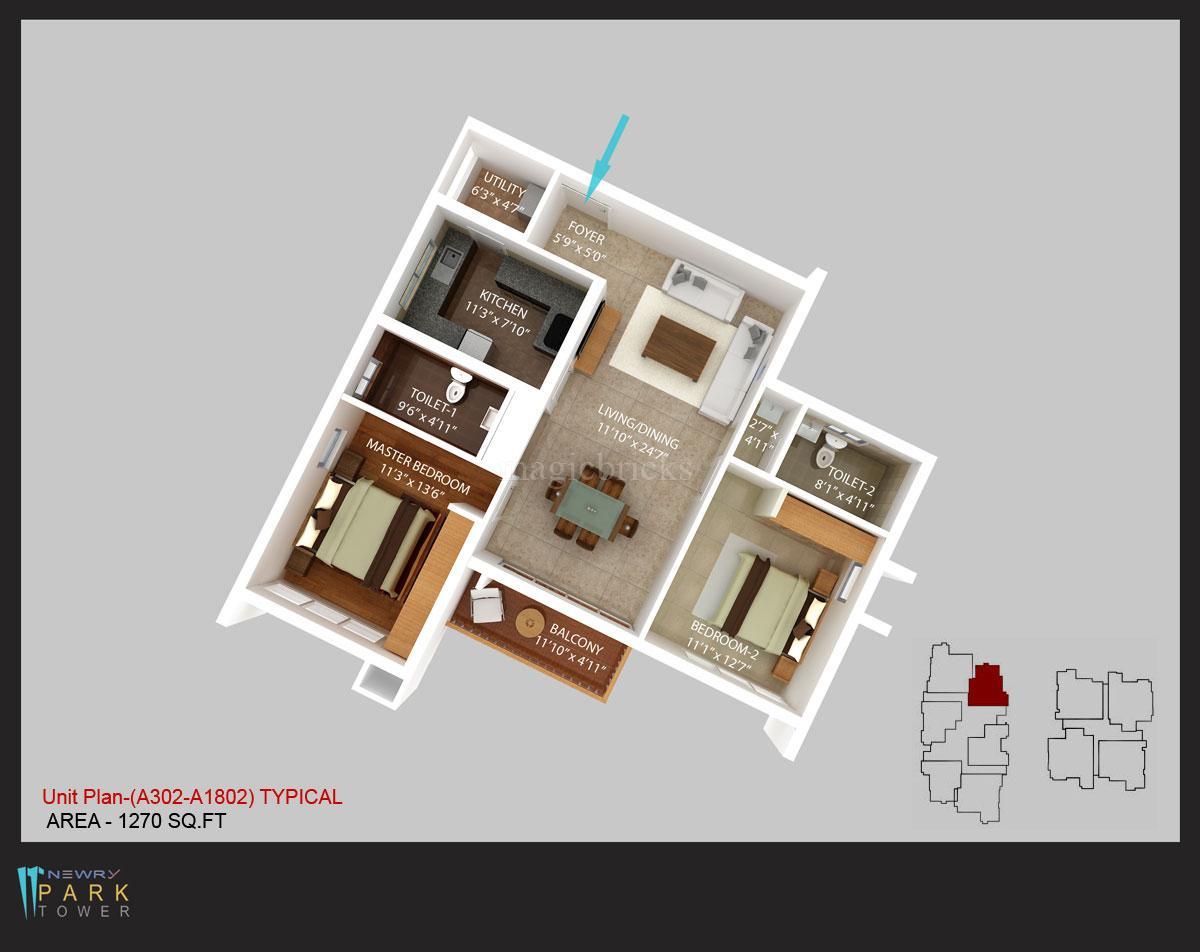 Newry Park Towers in Anna Nagar, Chennai: Price, Brochure, Floor Plan ...