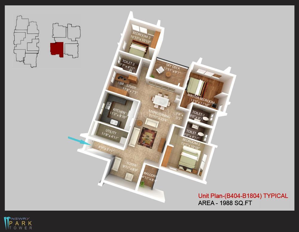 Newry Park Towers in Anna Nagar, Chennai: Price, Brochure, Floor Plan ...