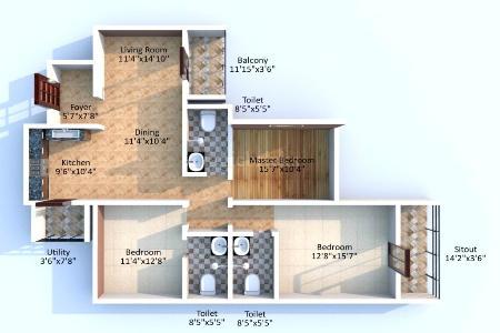 Prakash apartment in Ring Road, Bangalore: Price, Brochure, Floor Plan ...