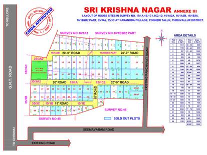 Sri Krishna Nagar in Karanodai, Chennai: Price, Brochure, Floor Plan ...