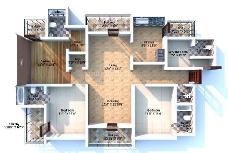 Rent 2 BHK Flat/Apartment in Cedar Luxuria Mansarovar Extension, Jaipur ...