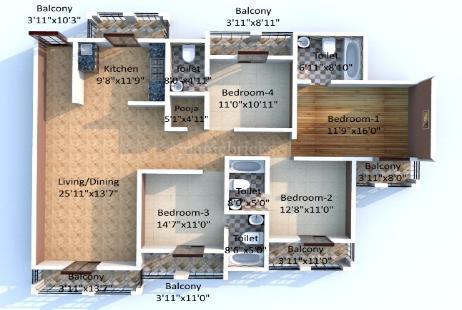 Rent 4 BHK Flat/Apartment in Signia Isles Bandra Kurla Complex, Mumbai ...