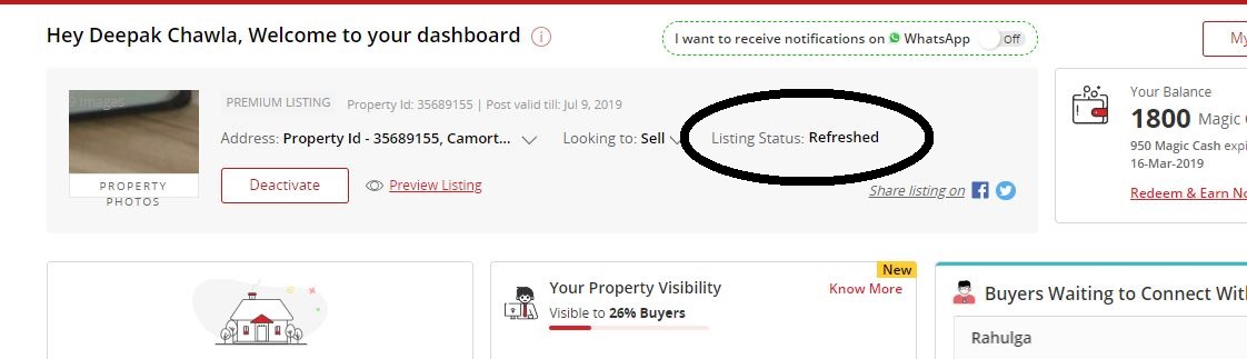 How to check my Property's Refresh status?