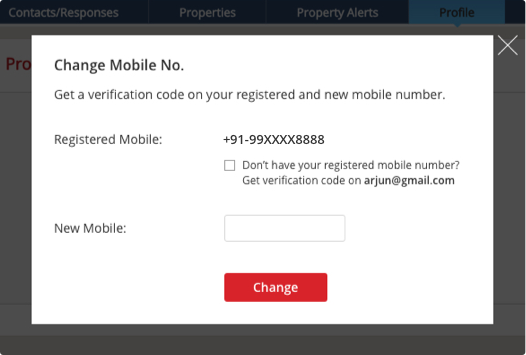 How to change my mobile number?