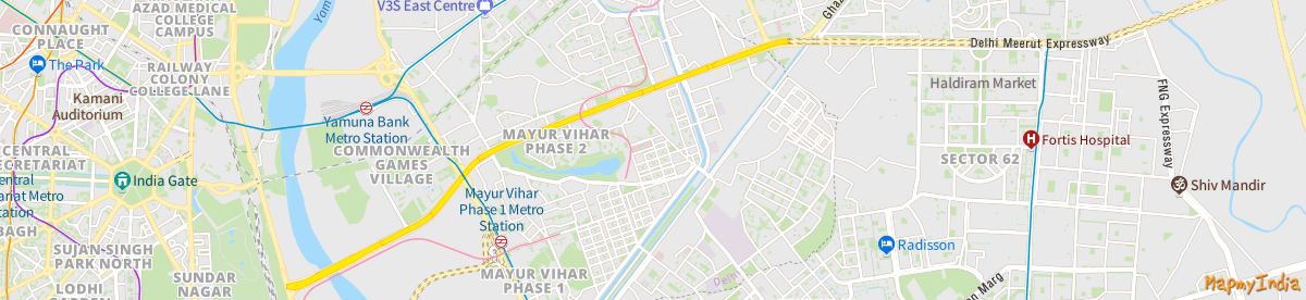 Keshav Puram Mayur Vihar Phase 1, New Delhi: Map, Property Rates ...